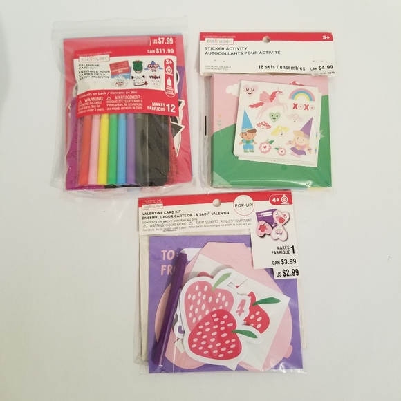 Toys | Valentines Day Kids Craft Valentine Card Kit Sticker Activity ...
